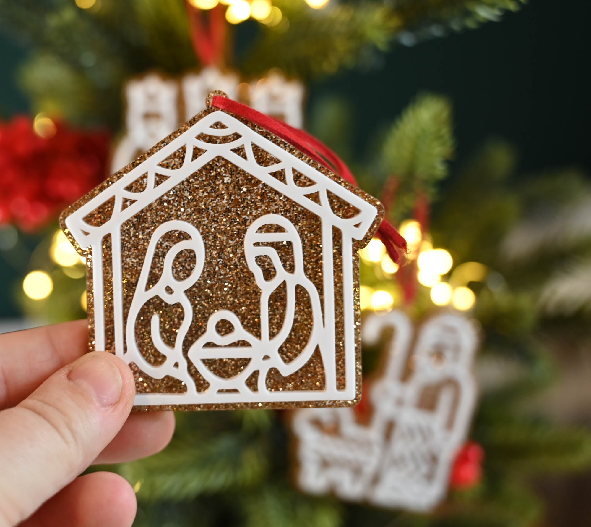 Set of 3 Gingerbread style Nativity – Birch and Tides