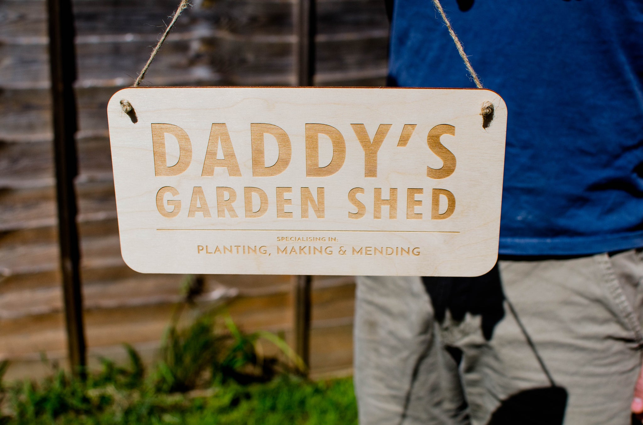 Personalised Wooden Shed sign – Birch and Tides