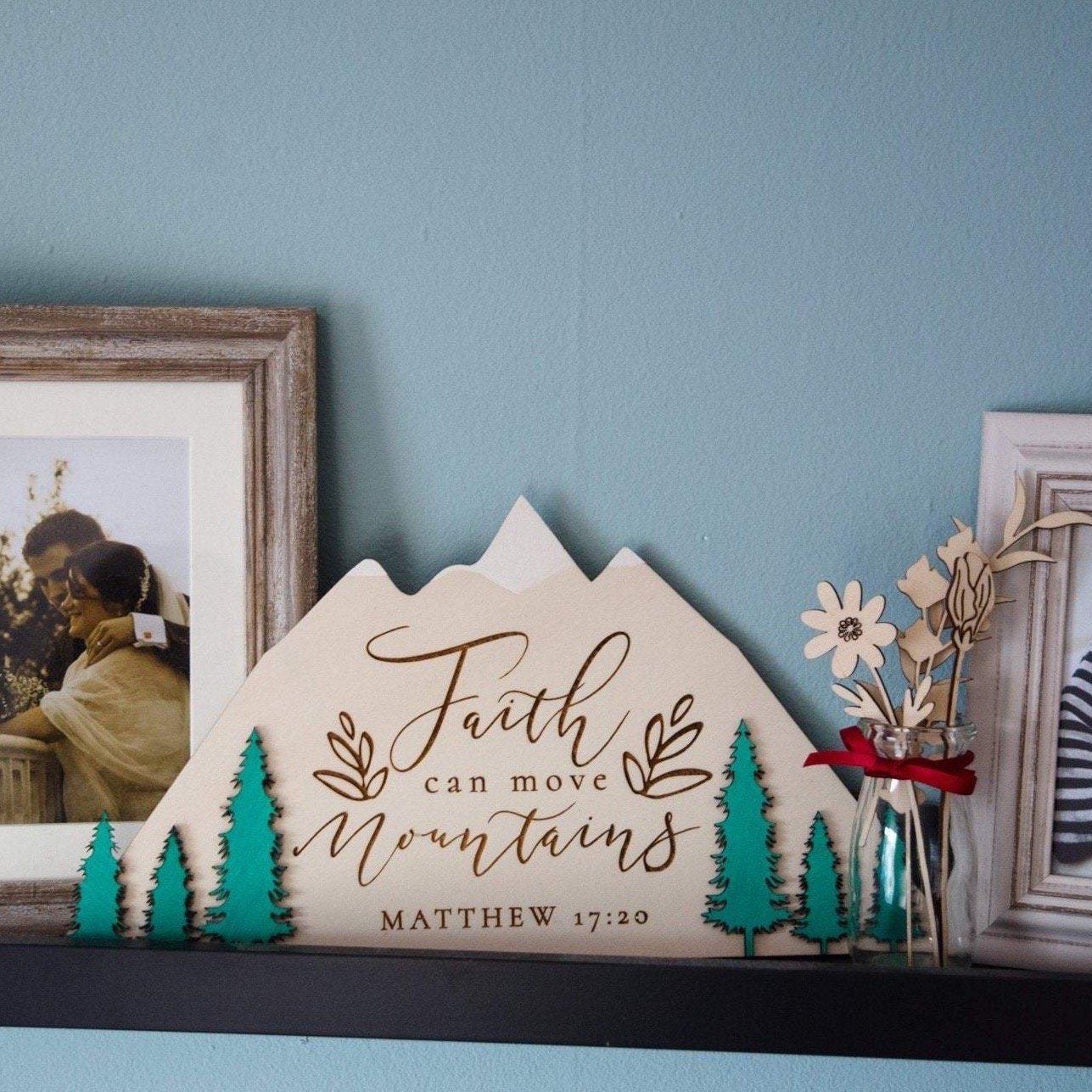Faith can move mountains wooden sign – Birch and Tides