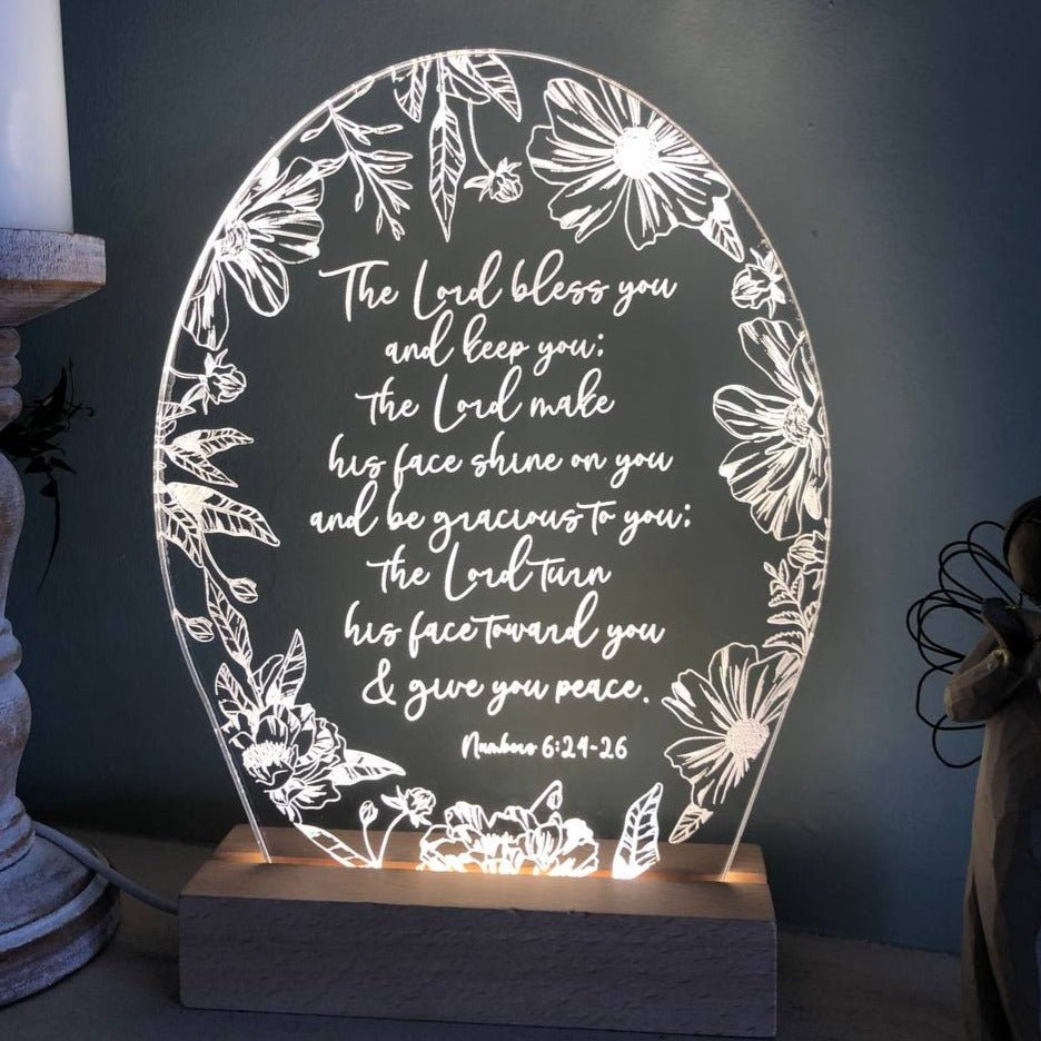 Lord Bless you and keep you blessings light design – Birch and Tides