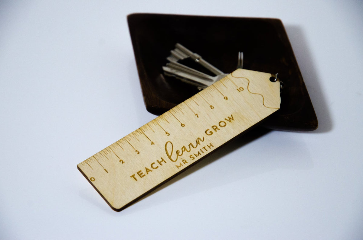 Pencil Ruler teacher keyring, teacher gift – Birch and Tides