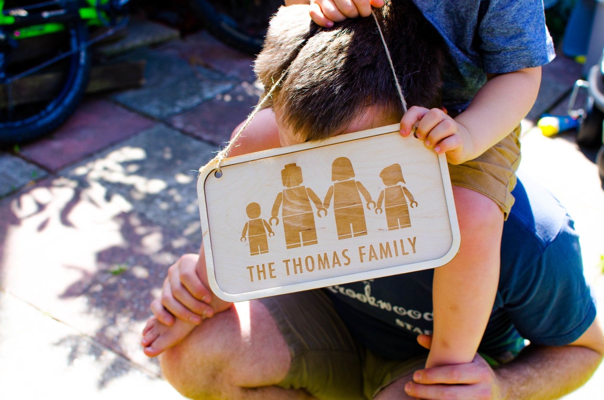 Personalised Lego family wall hanging sign – Birch and Tides