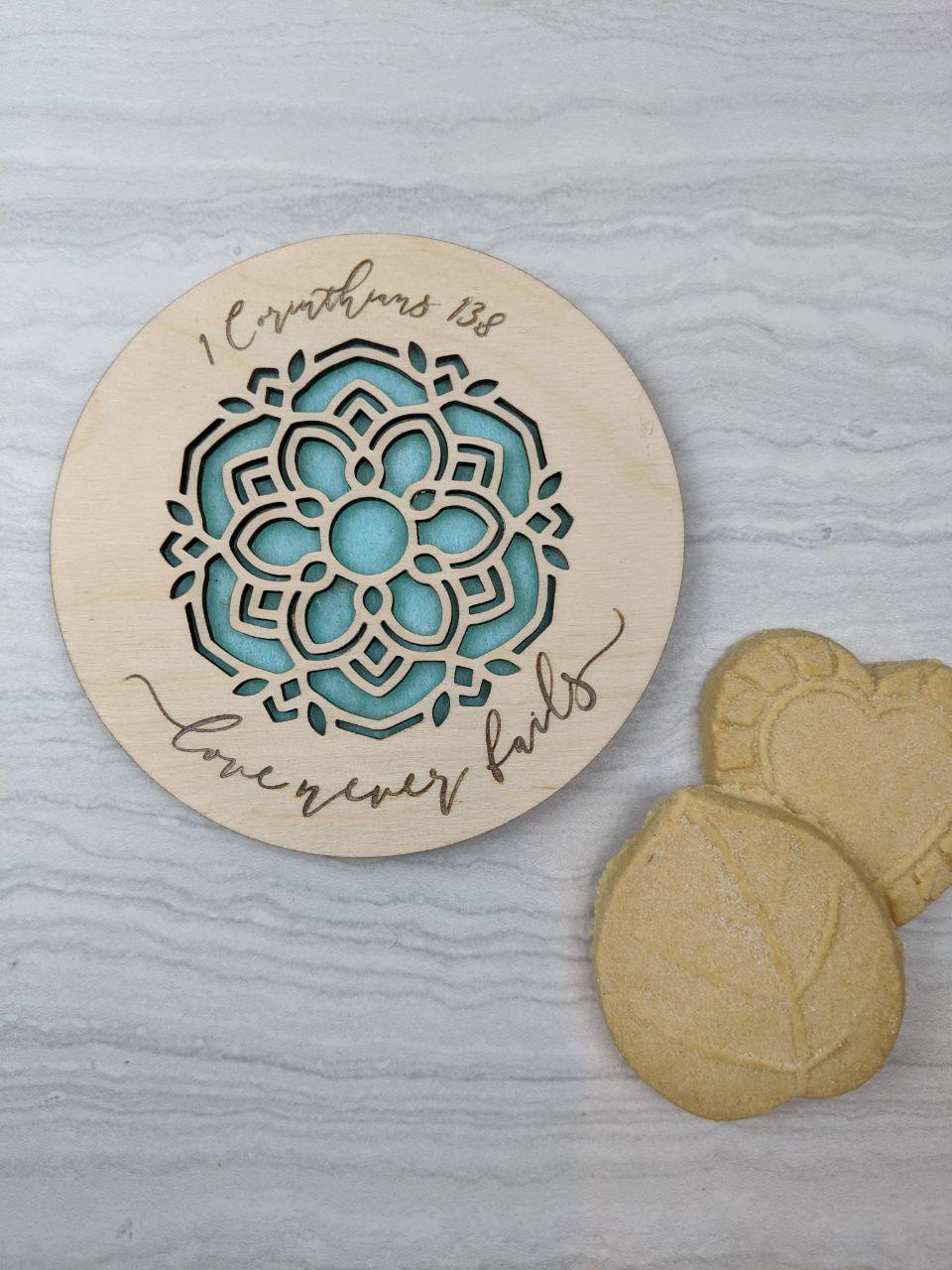 Encouraging felt and wood engraved scripture coasters – Birch and Tides