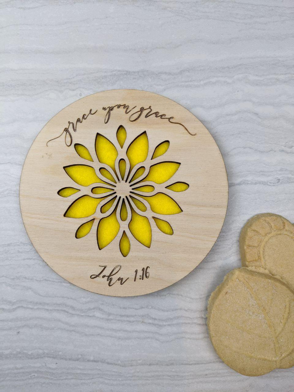 Encouraging felt and wood engraved scripture coasters – Birch and Tides