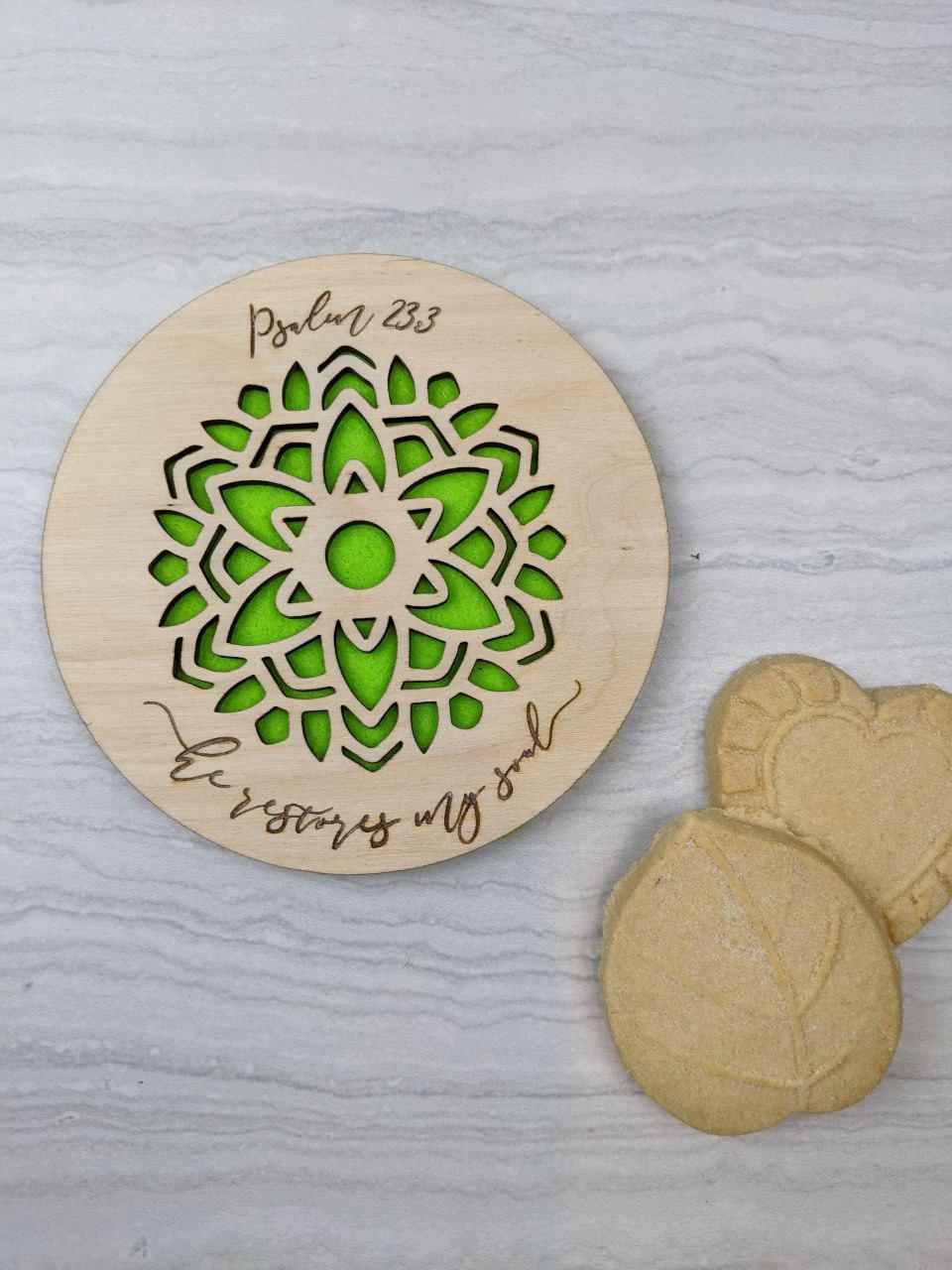 Encouraging felt and wood engraved scripture coasters – Birch and Tides