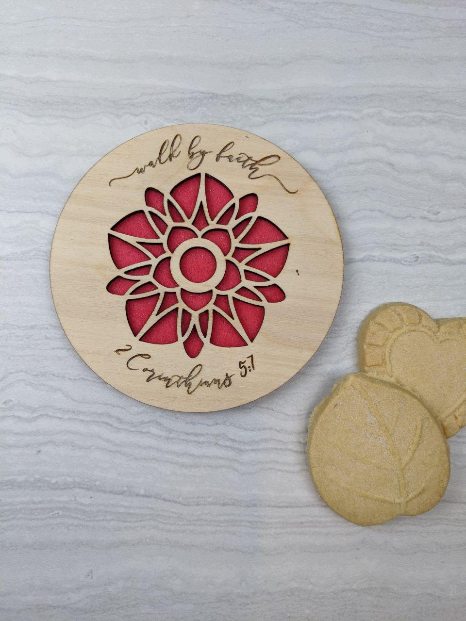 Encouraging felt and wood engraved scripture coasters – Birch and Tides