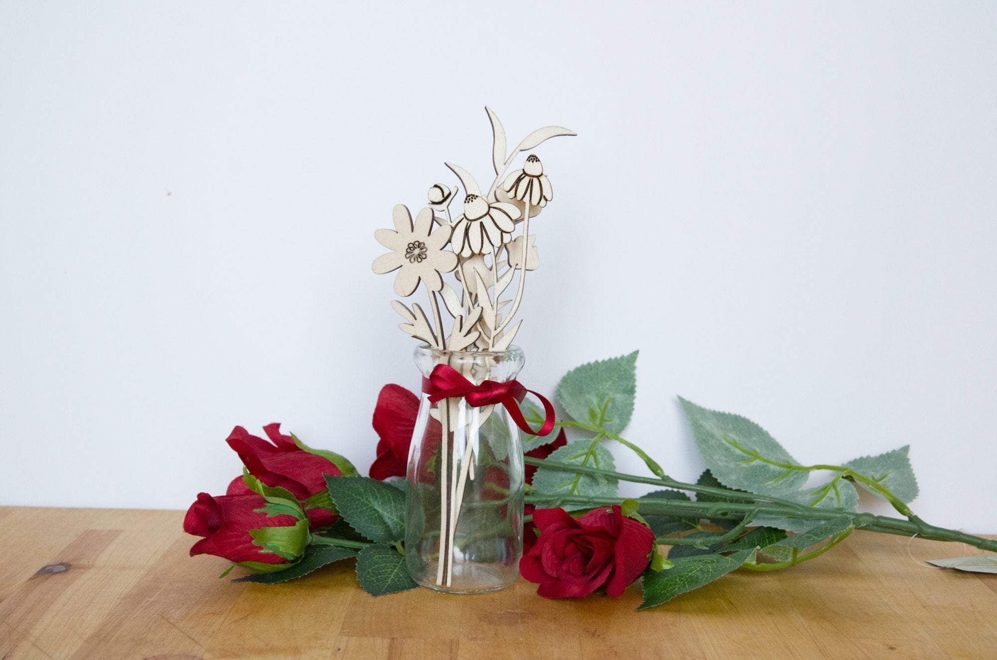 Wooden flower gift set – Birch and Tides